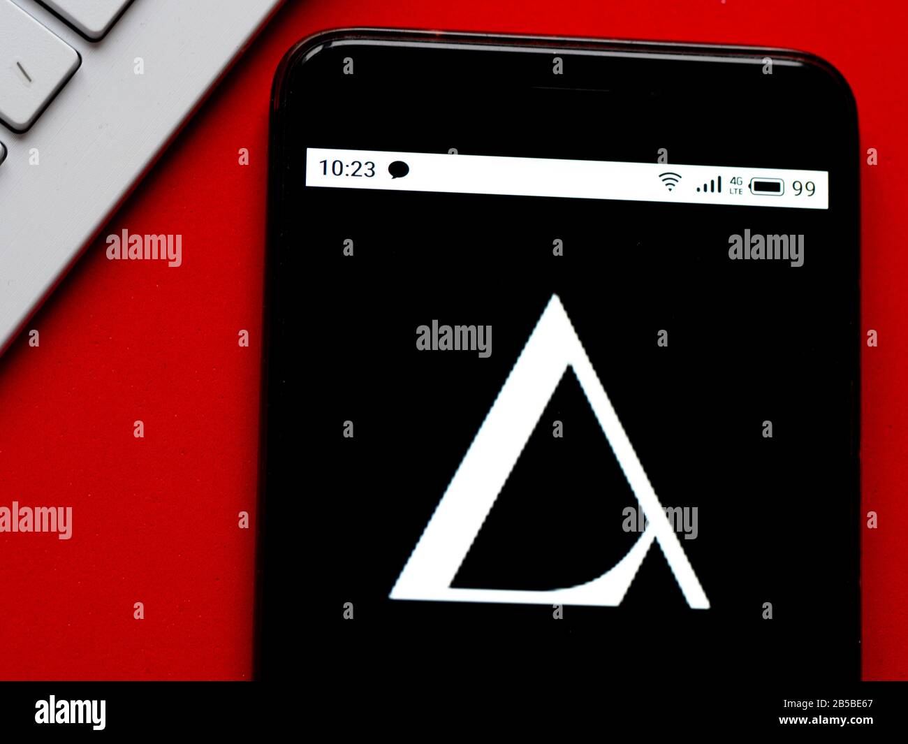 In this photo illustration the Alala logo is seen displayed on a ...