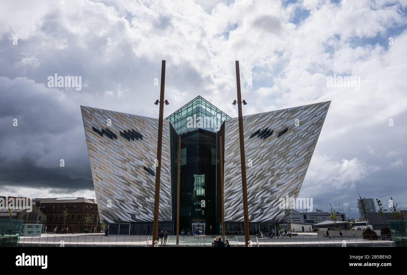Exterior view of The Titanic Belfast museum in Belfast, Northern Ireland Stock Photo - Alamy