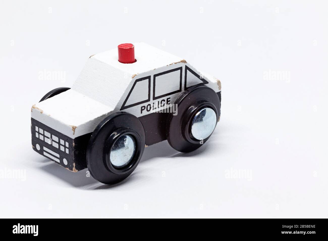 toy police car made of wood Stock Photo - Alamy