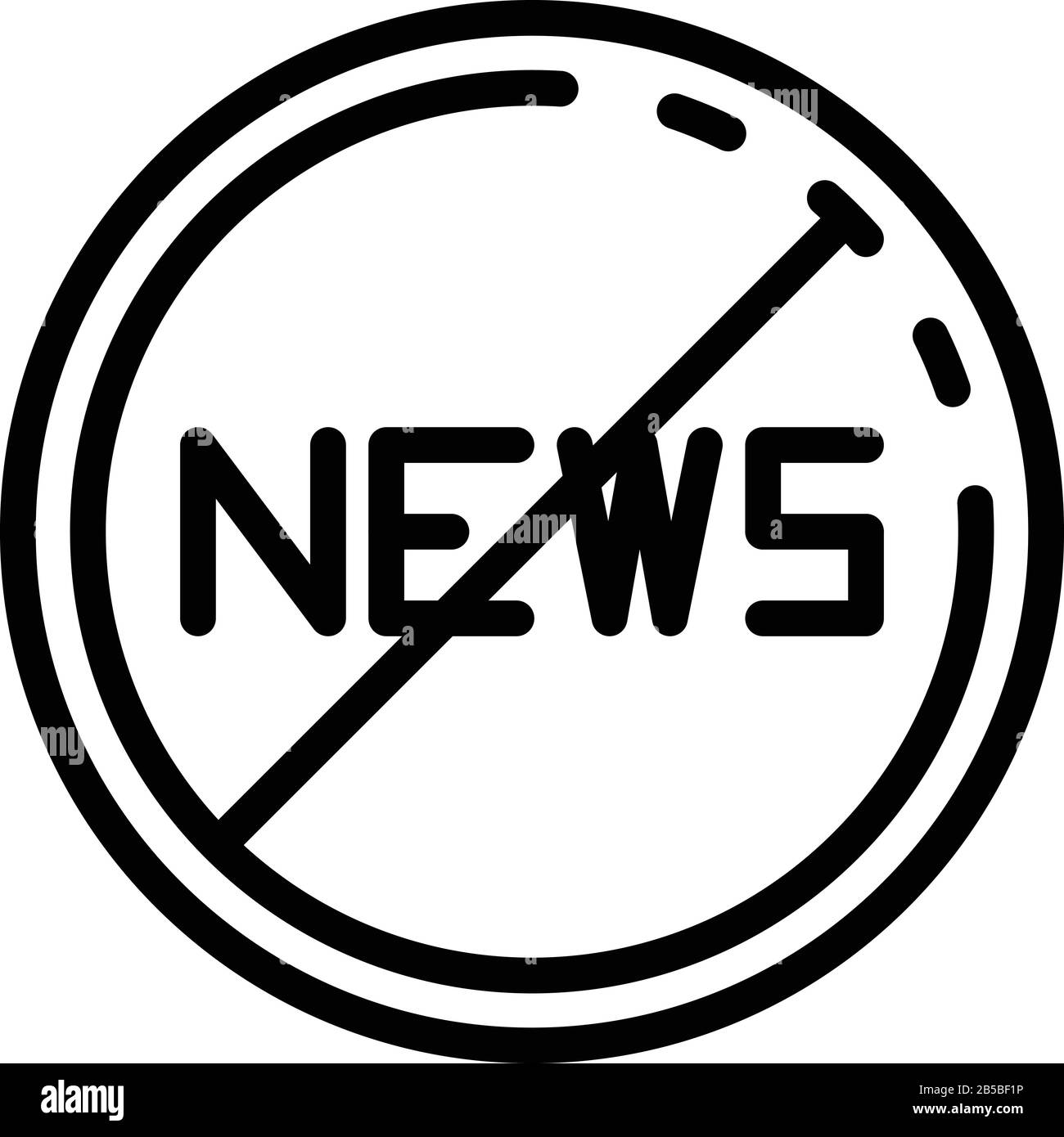 No fake news icon, outline style Stock Vector Image & Art - Alamy