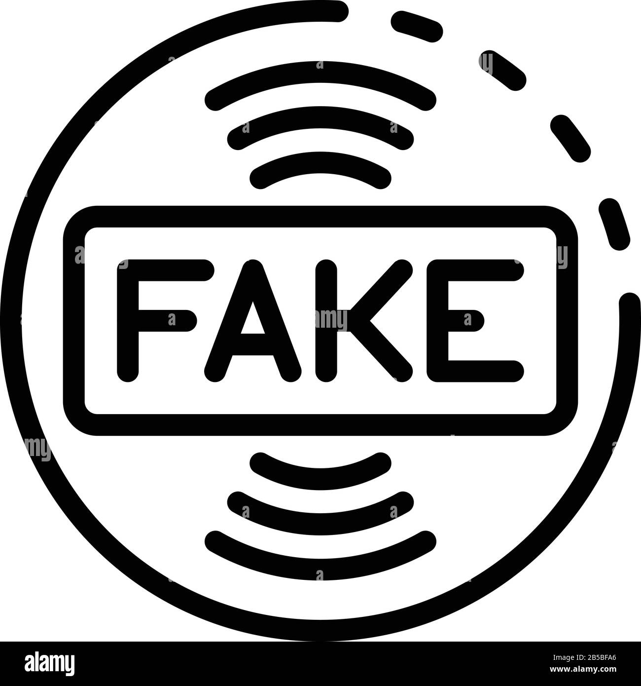 Fake media icon, outline style Stock Vector Image & Art - Alamy