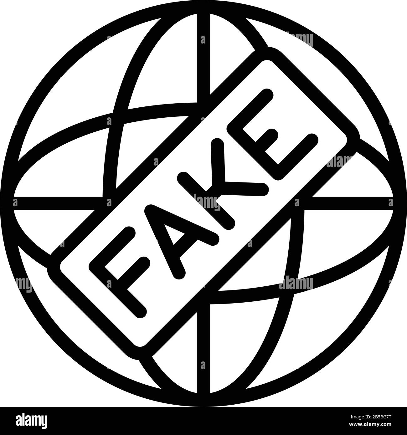 Fake global media icon, outline style Stock Vector Image & Art - Alamy