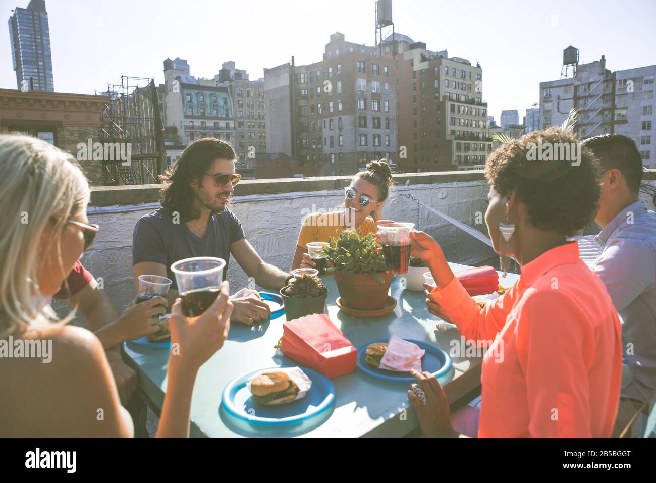 Barbecue party on top of the roof hi-res stock photography and images ...
