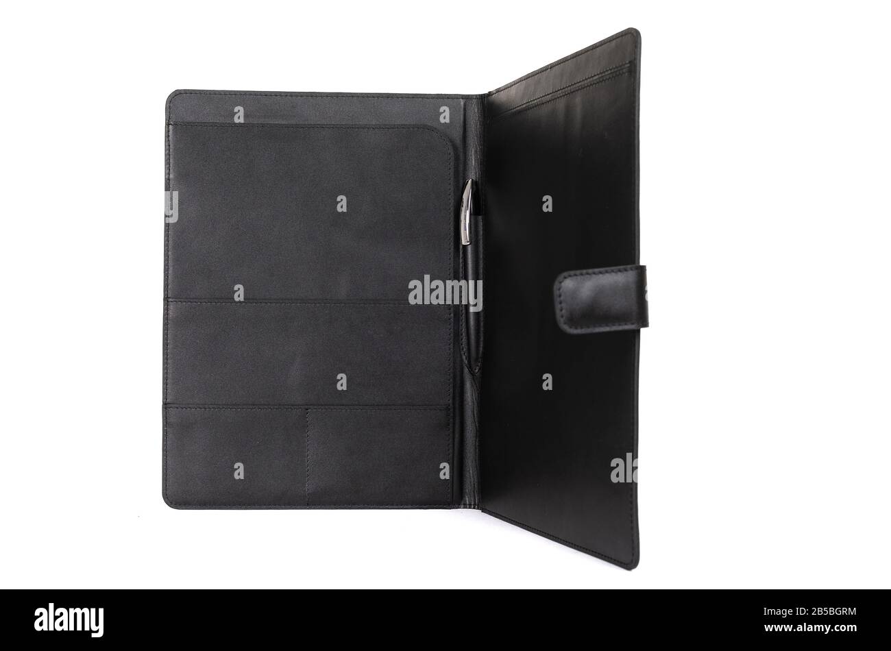 office leather folder for securities on a white background Stock Photo ...