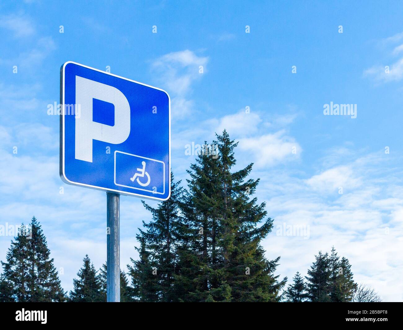 Wheelchair disabled parking sign for handicapped persons Stock Photo ...
