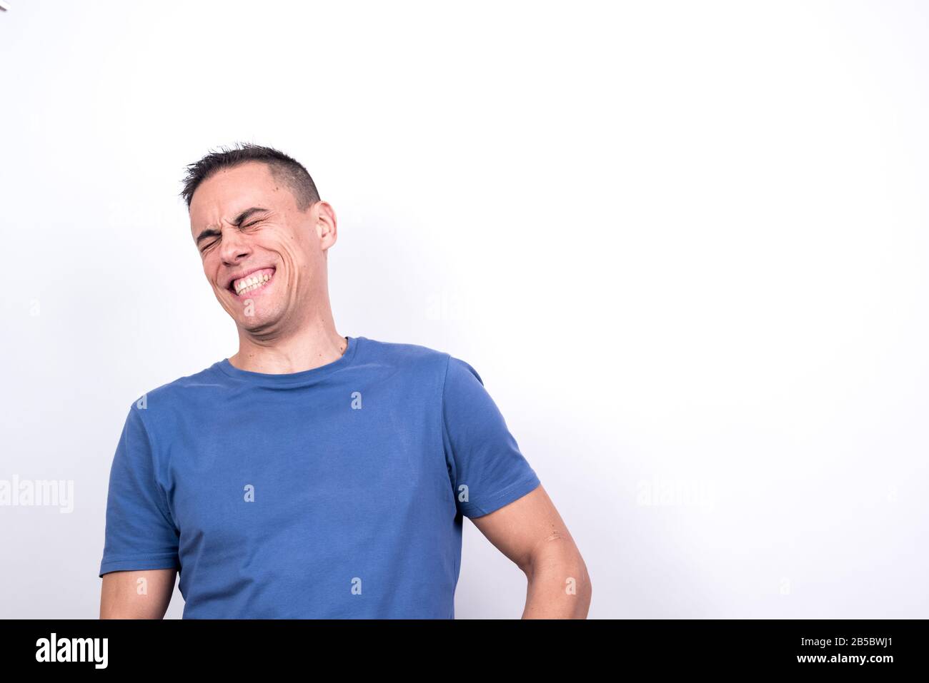 Medium shot man in white hi-res stock photography and images - Alamy