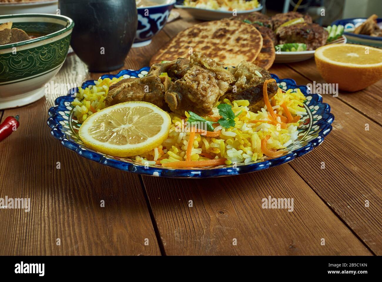 Yahkni Mutton Pulao, Awadhi cuisine, Traditional assorted Indian dishes ...