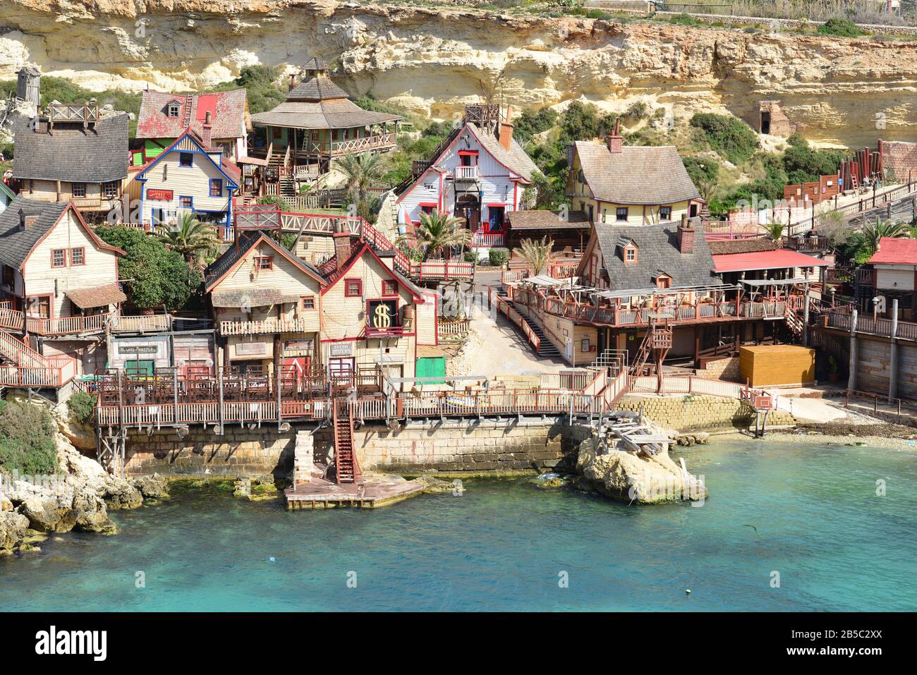 The Popeye film set in Malta Stock Photo - Alamy