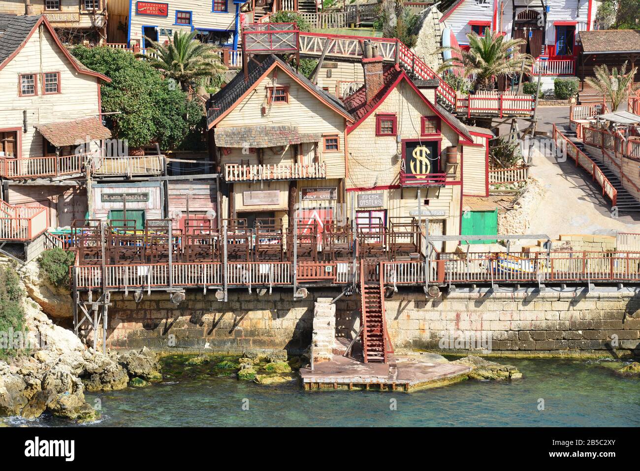 The Popeye film set in Malta Stock Photo - Alamy