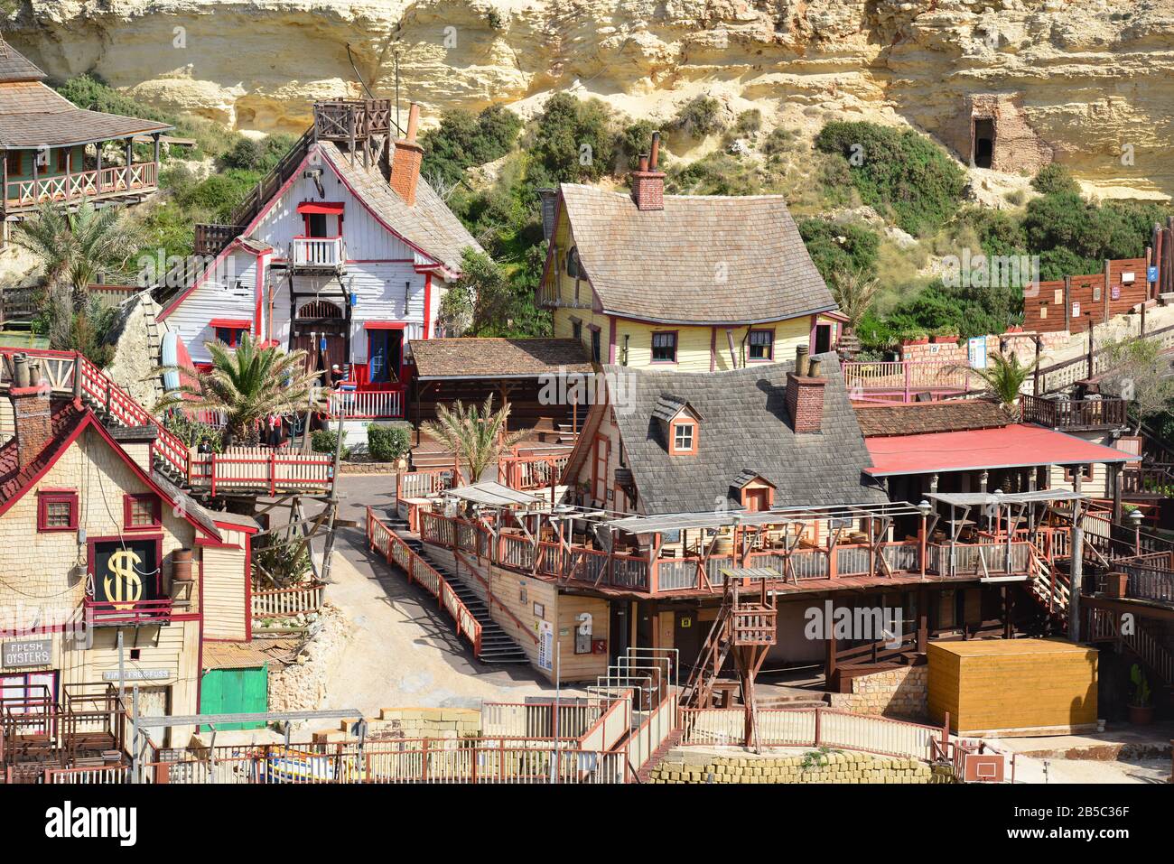The Popeye film set in Malta Stock Photo - Alamy