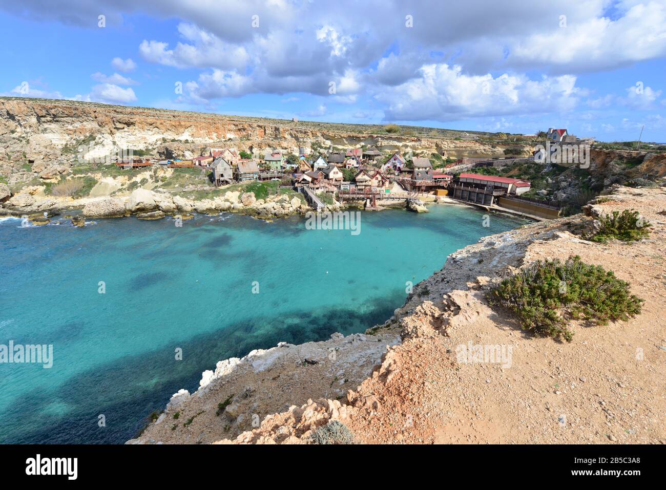 The Popeye film set in Malta Stock Photo - Alamy