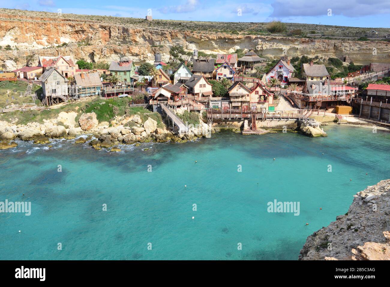 The Popeye film set in Malta Stock Photo - Alamy