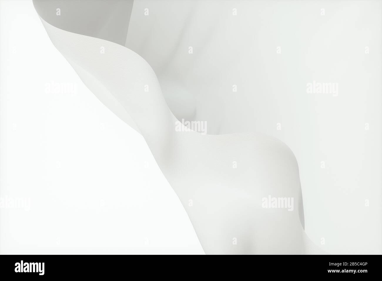 Silk and clothes,ripples and folds,3d rendering. Computer digital ...