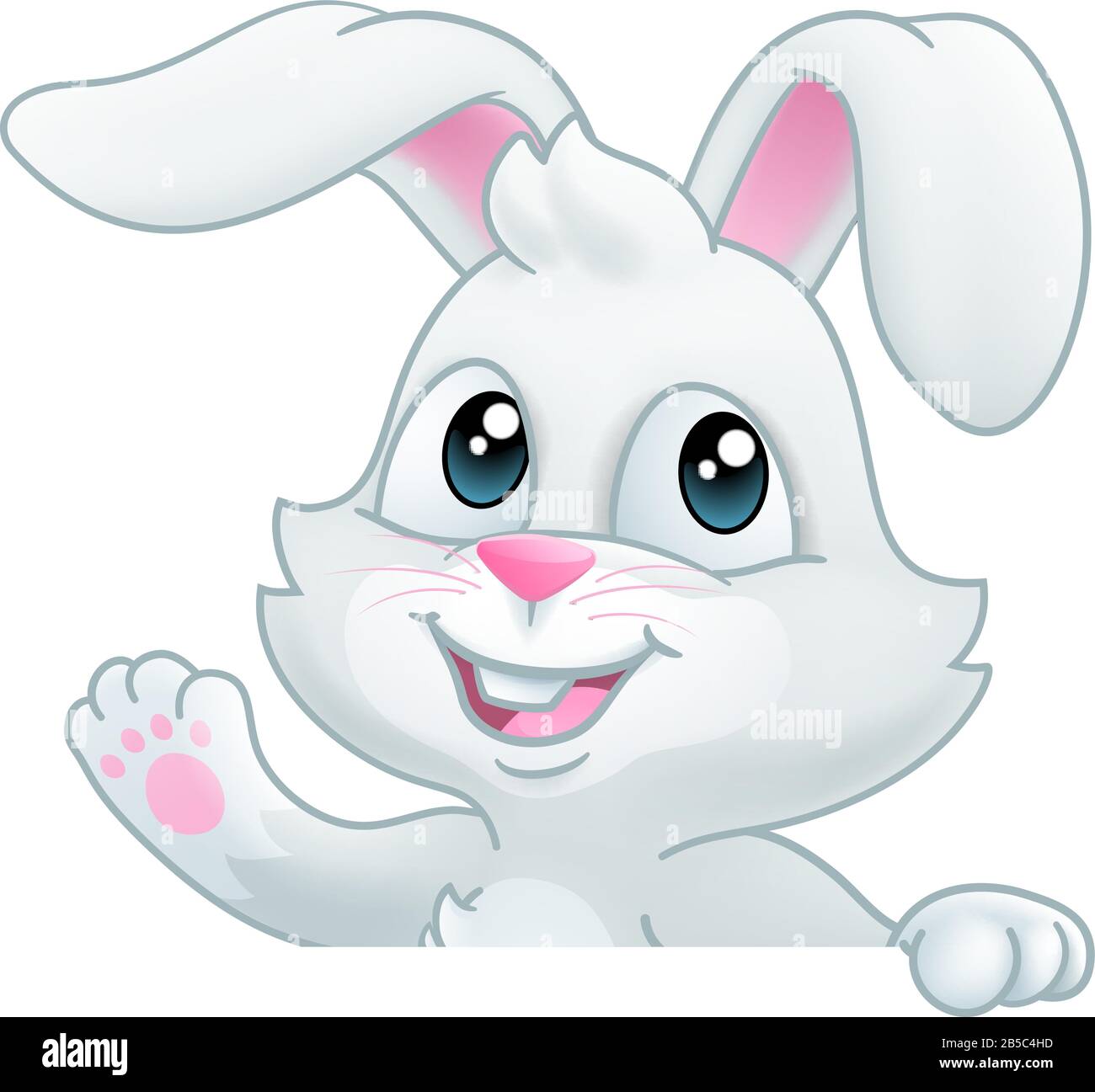 Easter Bunny Rabbit Cartoon Sign Stock Vector Image & Art - Alamy