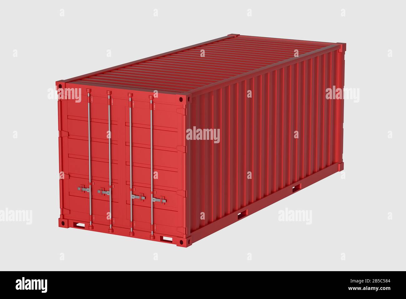 Container and weight,logistics and transmission,3d rendering. Computer ...