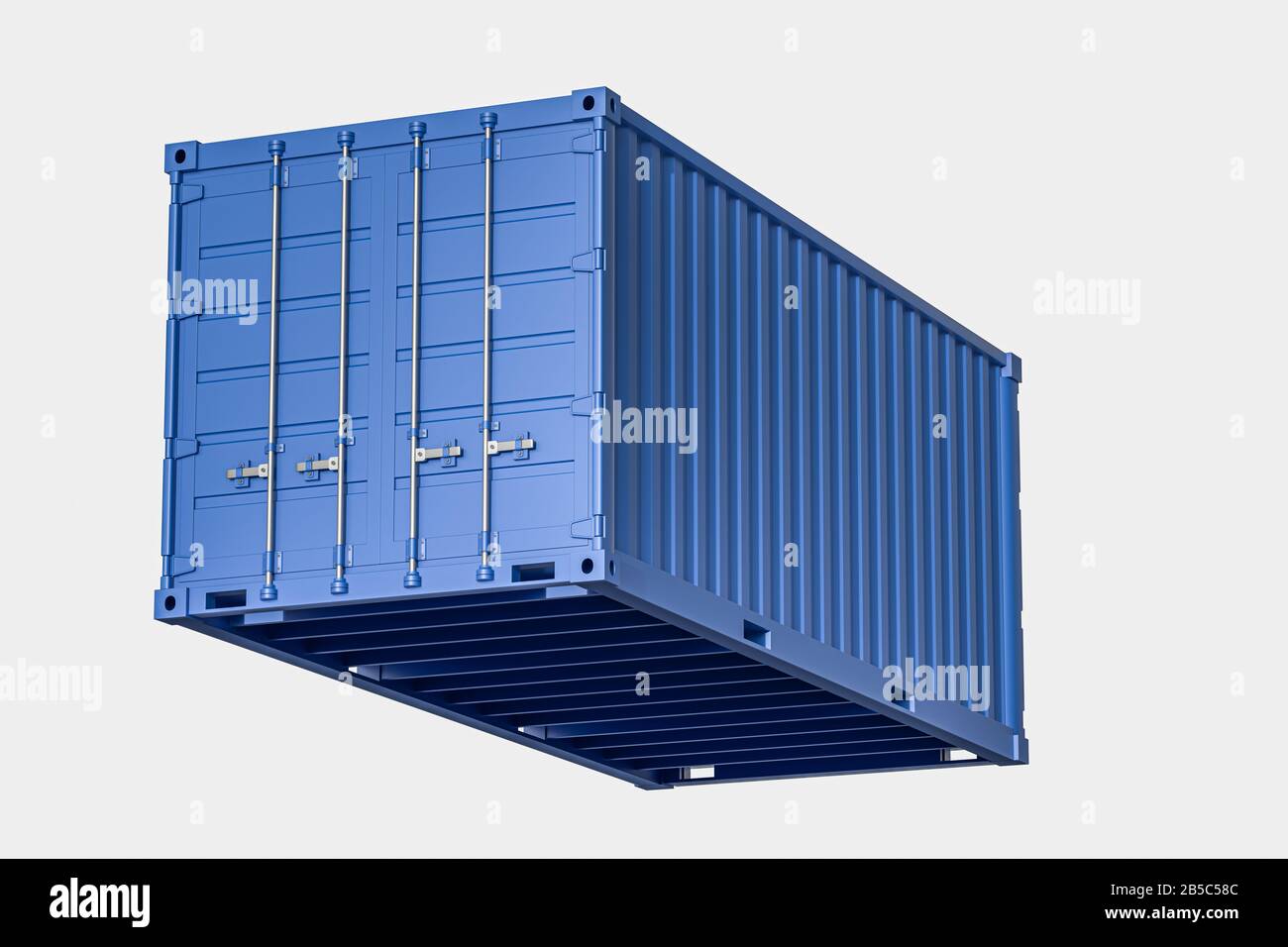 Container and weight,logistics and transmission,3d rendering. Computer ...