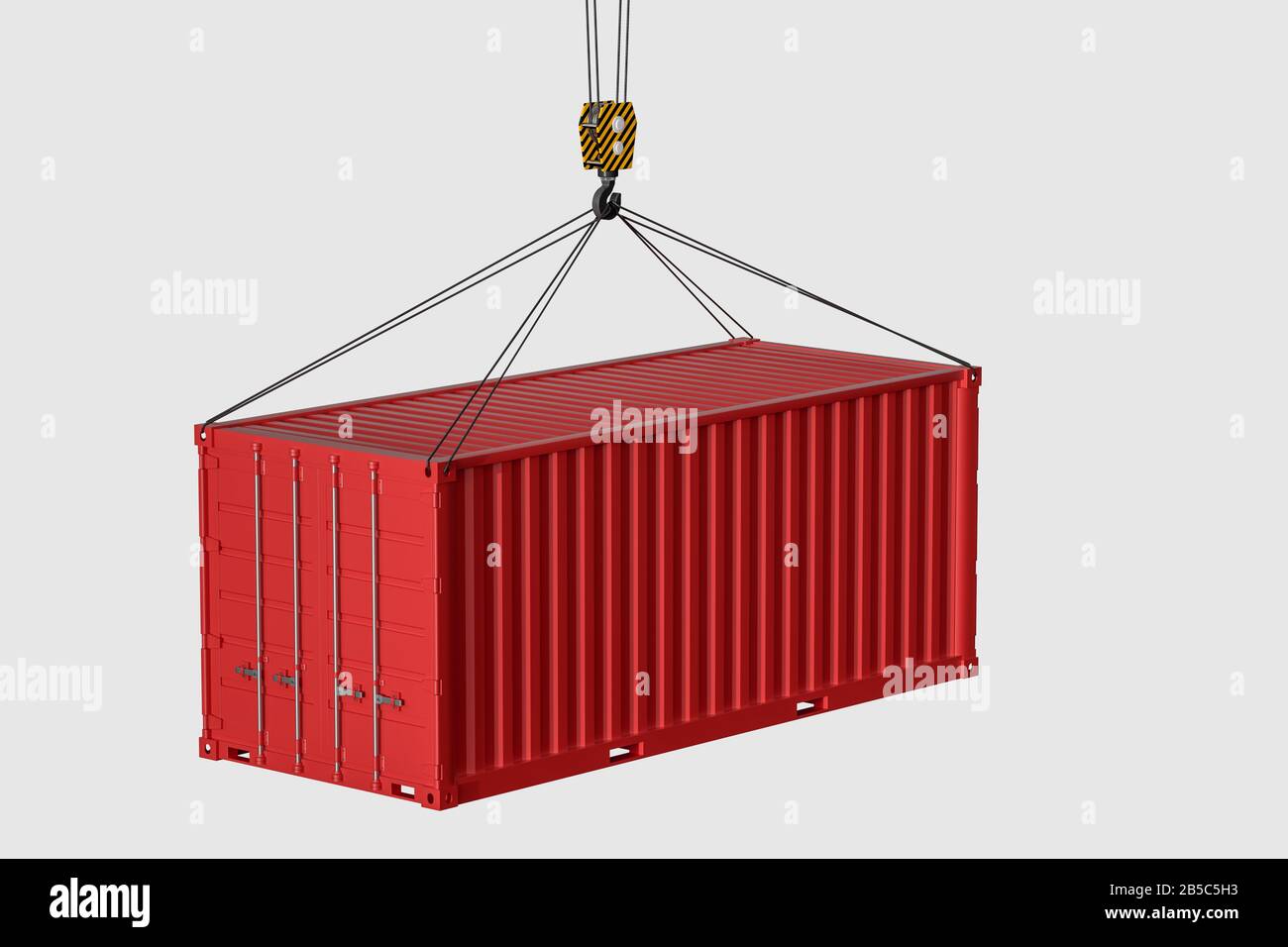 Container and weight,logistics and transmission,3d rendering. Computer ...
