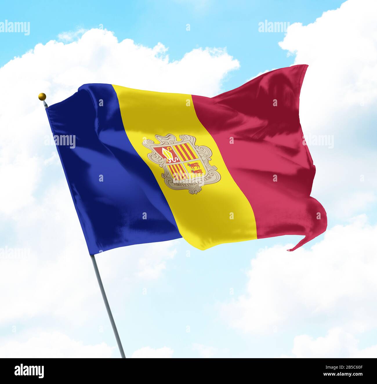 National flag of andorra hi-res stock photography and images - Alamy