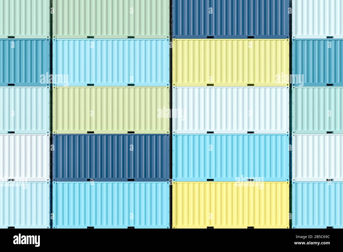 Container and weight,logistics and transmission,3d rendering. Computer ...