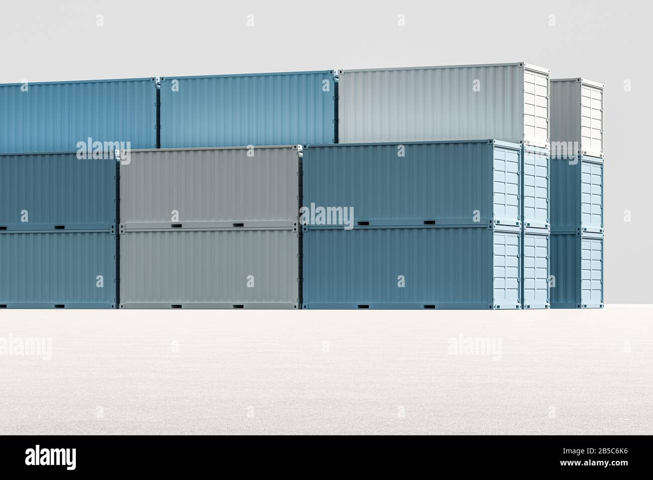 Container and weight,logistics and transmission,3d rendering. Computer ...