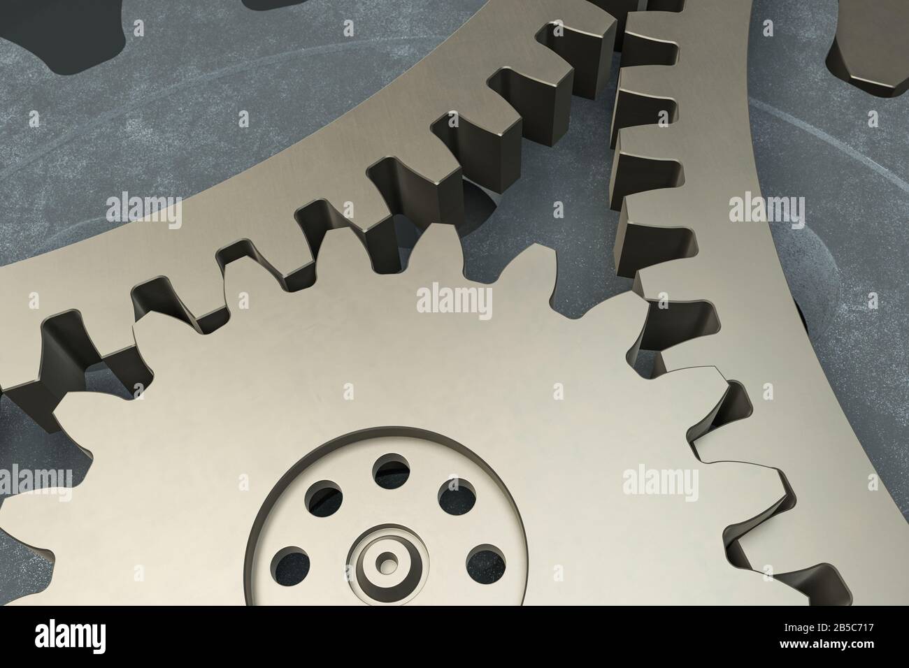 Industrial gear,mechanical structure,3d rendering. Computer digital ...