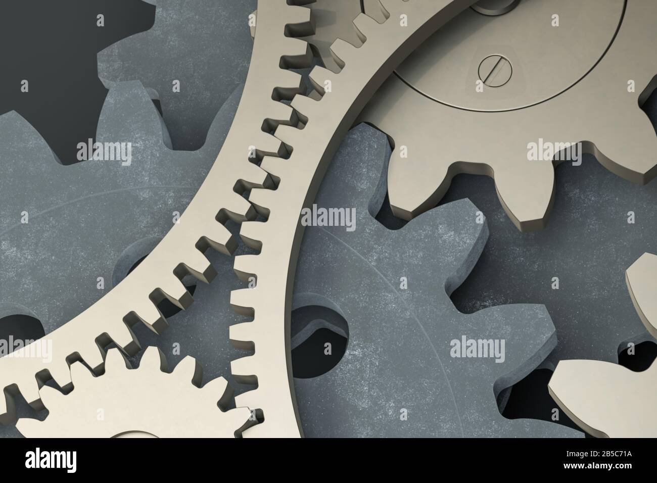 Industrial gear,mechanical structure,3d rendering. Computer digital ...