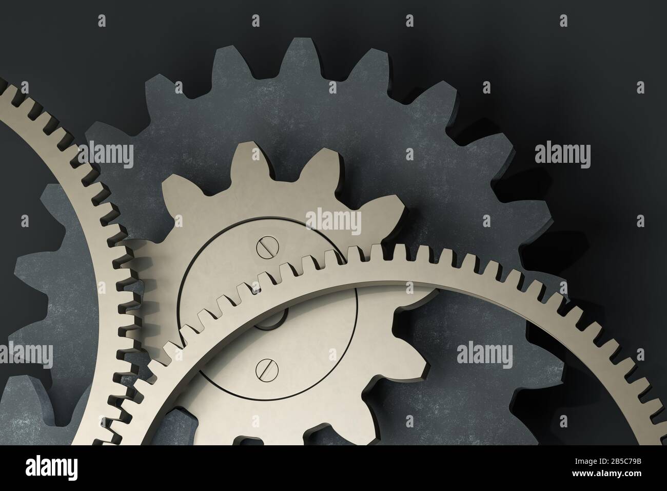 Industrial gear,mechanical structure,3d rendering. Computer digital ...