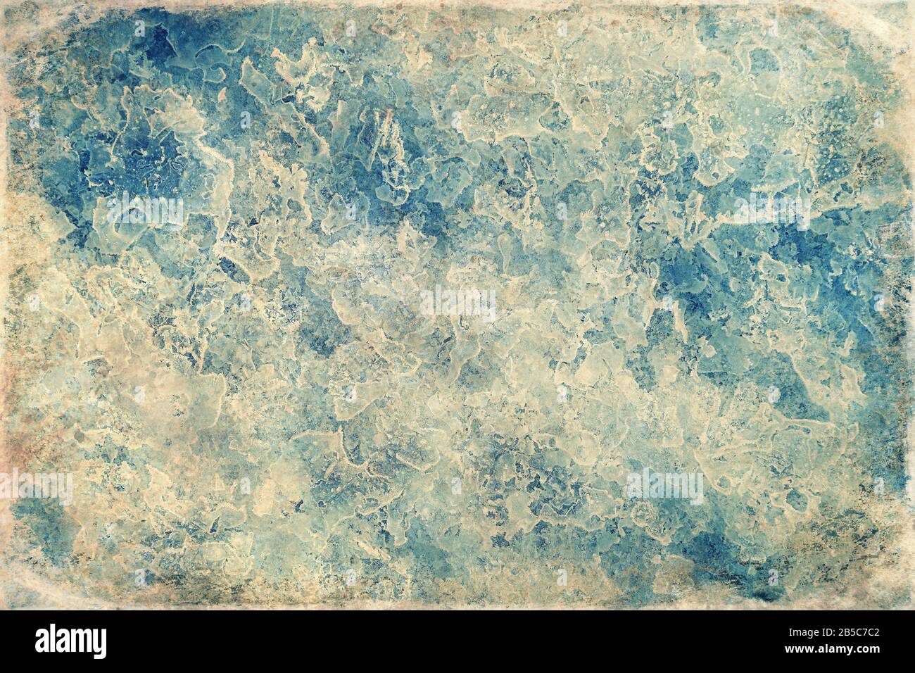 Texture of ice on the frozen lake. Blue color background old photo ...