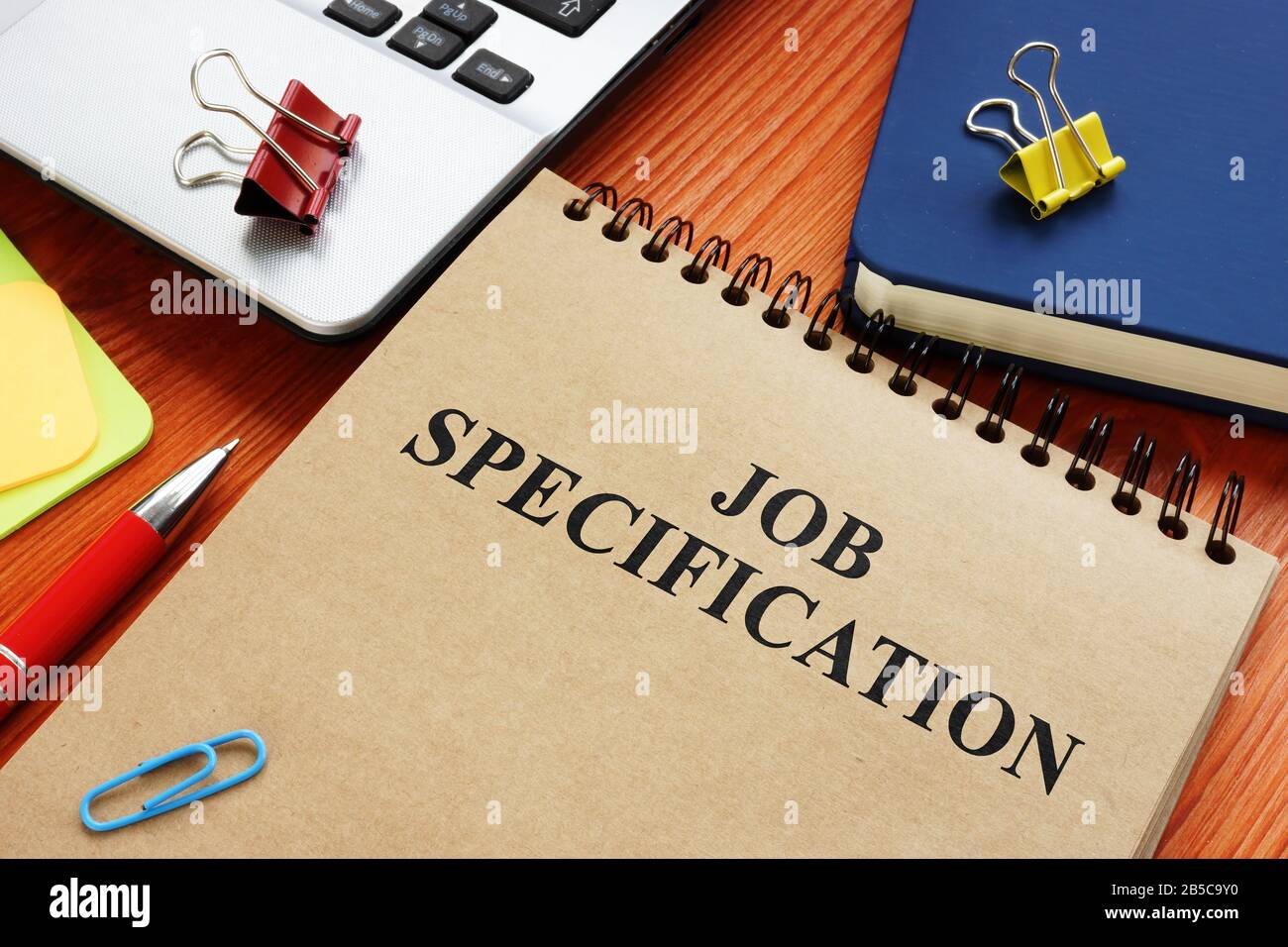 Job specification with written statement for recruitment Stock Photo ...