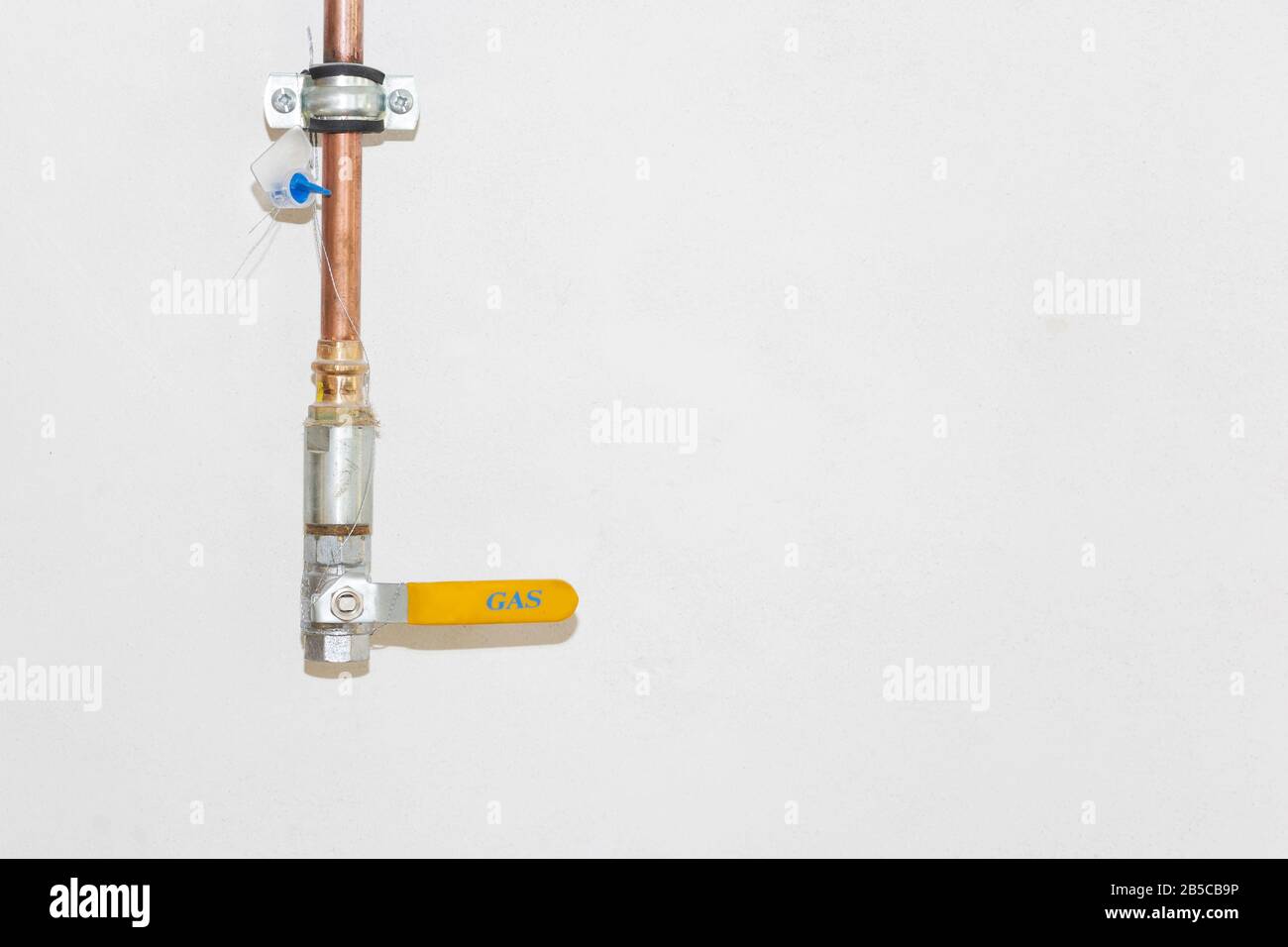 gas inlet to the house, gas tap, safety in the house Stock Photo - Alamy