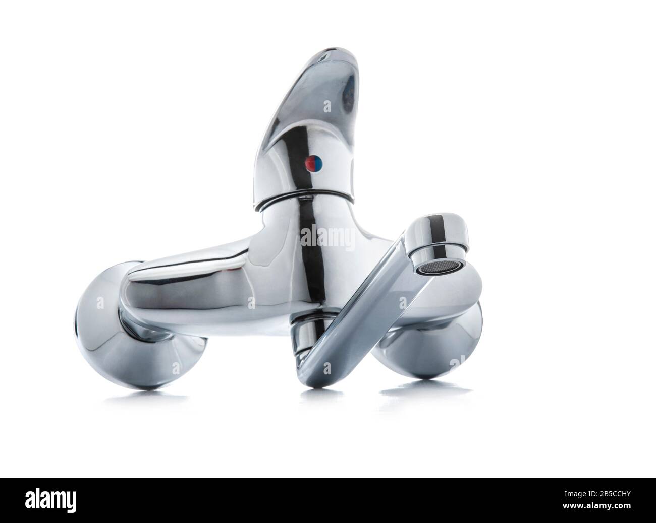 Kitchen Water Chrome Tap Isolated on White Background Stock Photo - Alamy