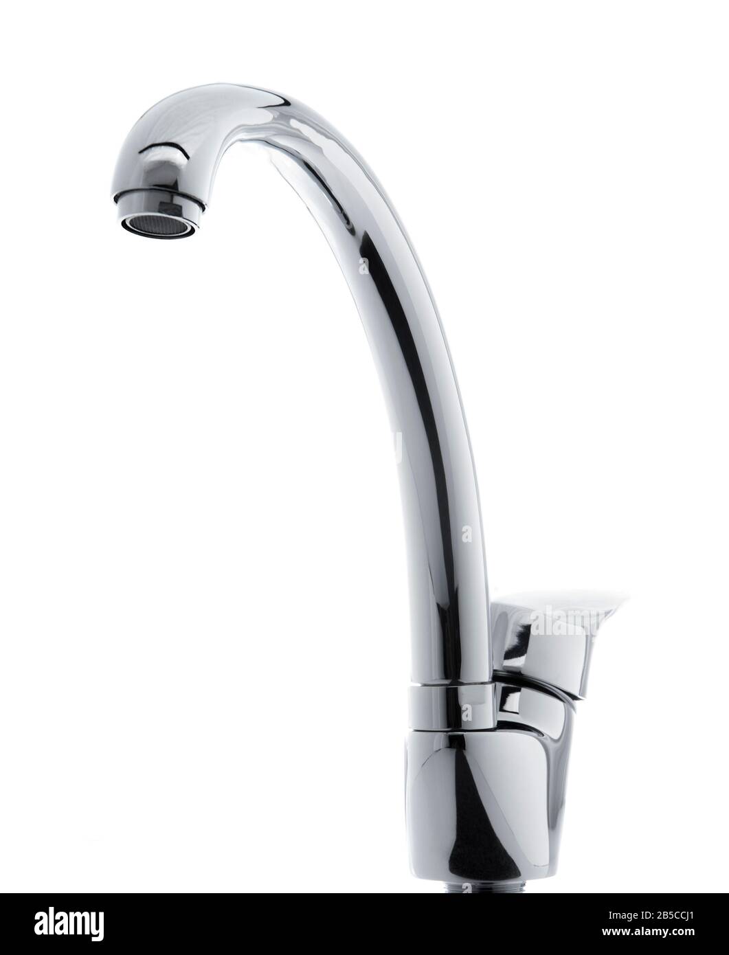 Chrome Faucet Isolated on White Background Stock Photo - Alamy
