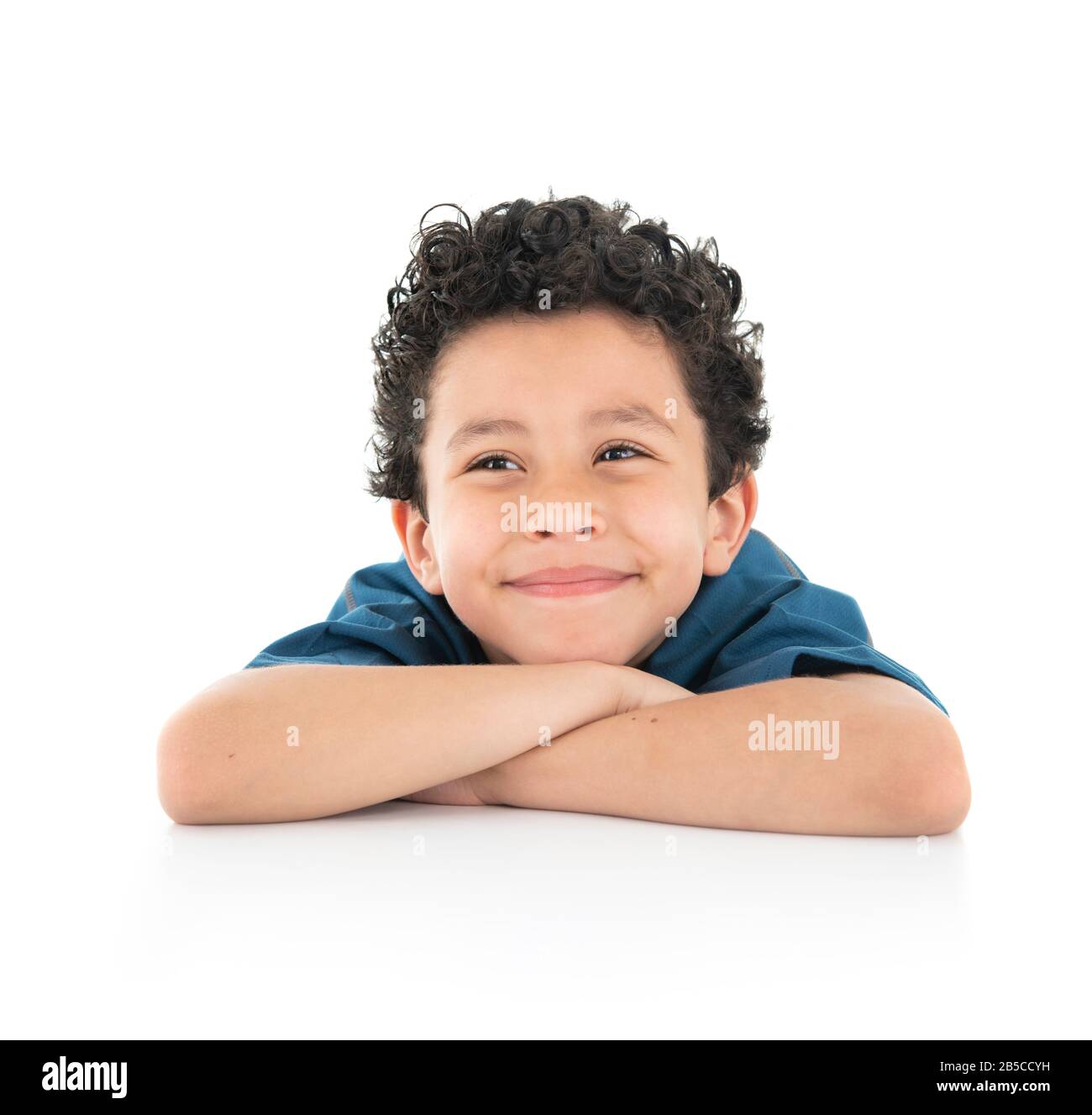 Young Happy Smiling Boy Isolated on White Background Stock Photo - Alamy