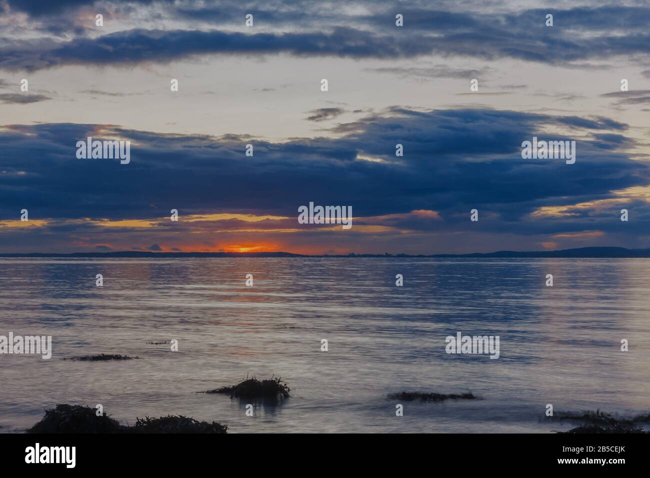 Sunset Bristol channel Stock Photo - Alamy