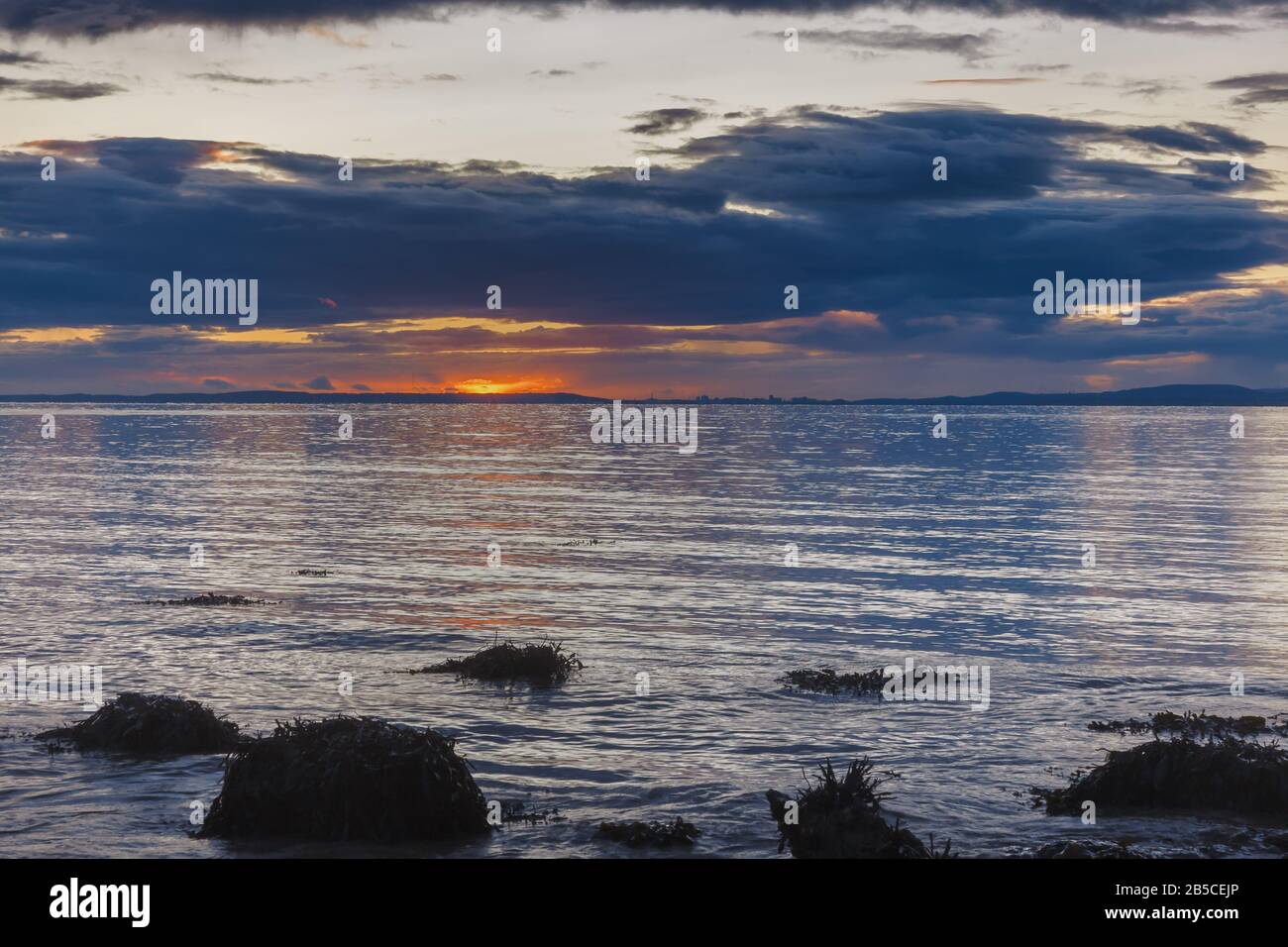 Sunset Bristol channel Stock Photo - Alamy