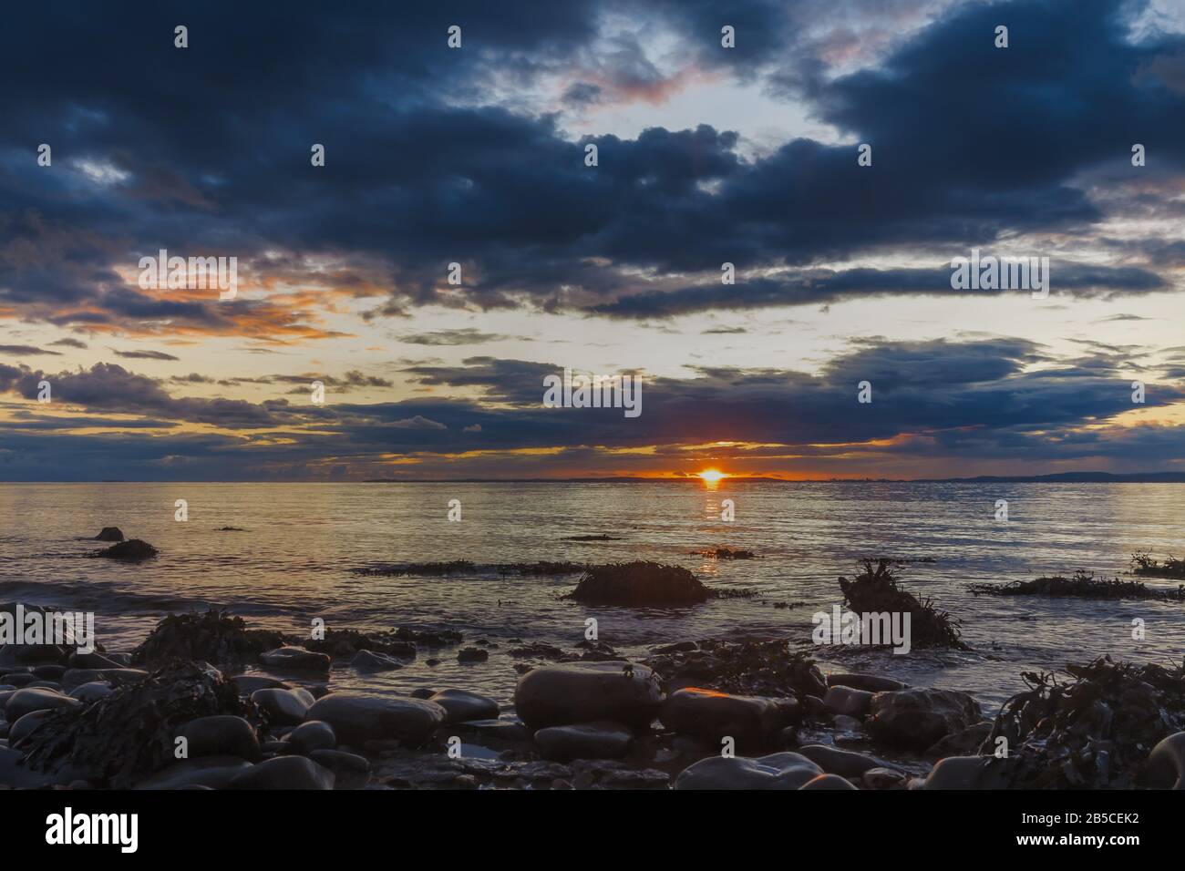 Sunset Bristol channel Stock Photo - Alamy