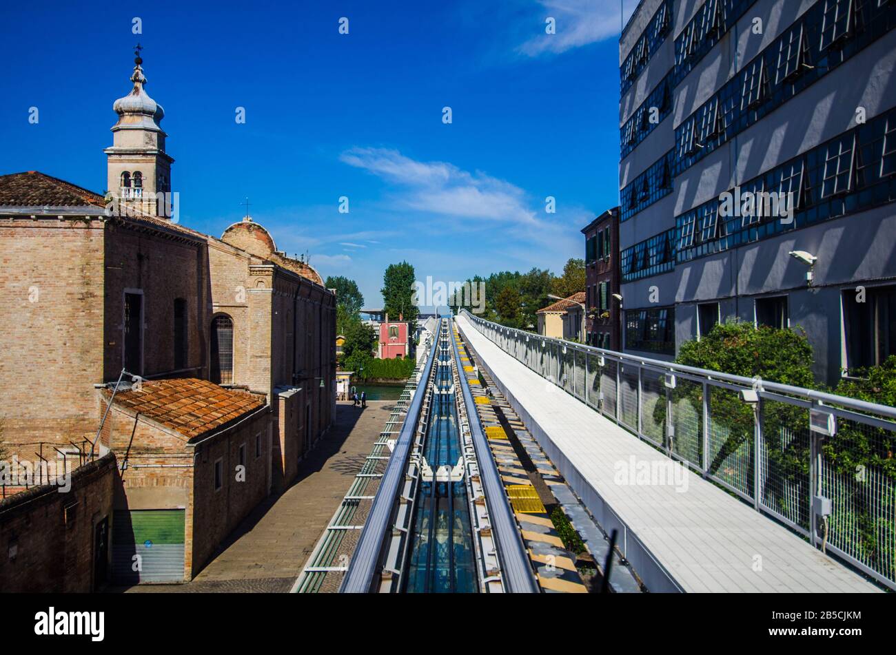 People Mover, elevated shuttle train, transportation hub of the city ...