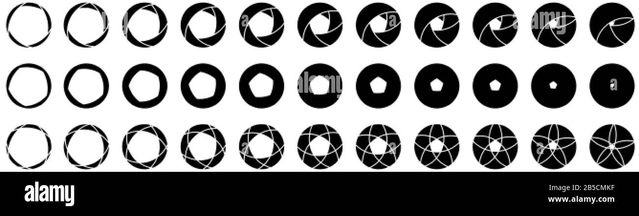 Camera diaphragm values. Different lens aperture values Stock Vector ...