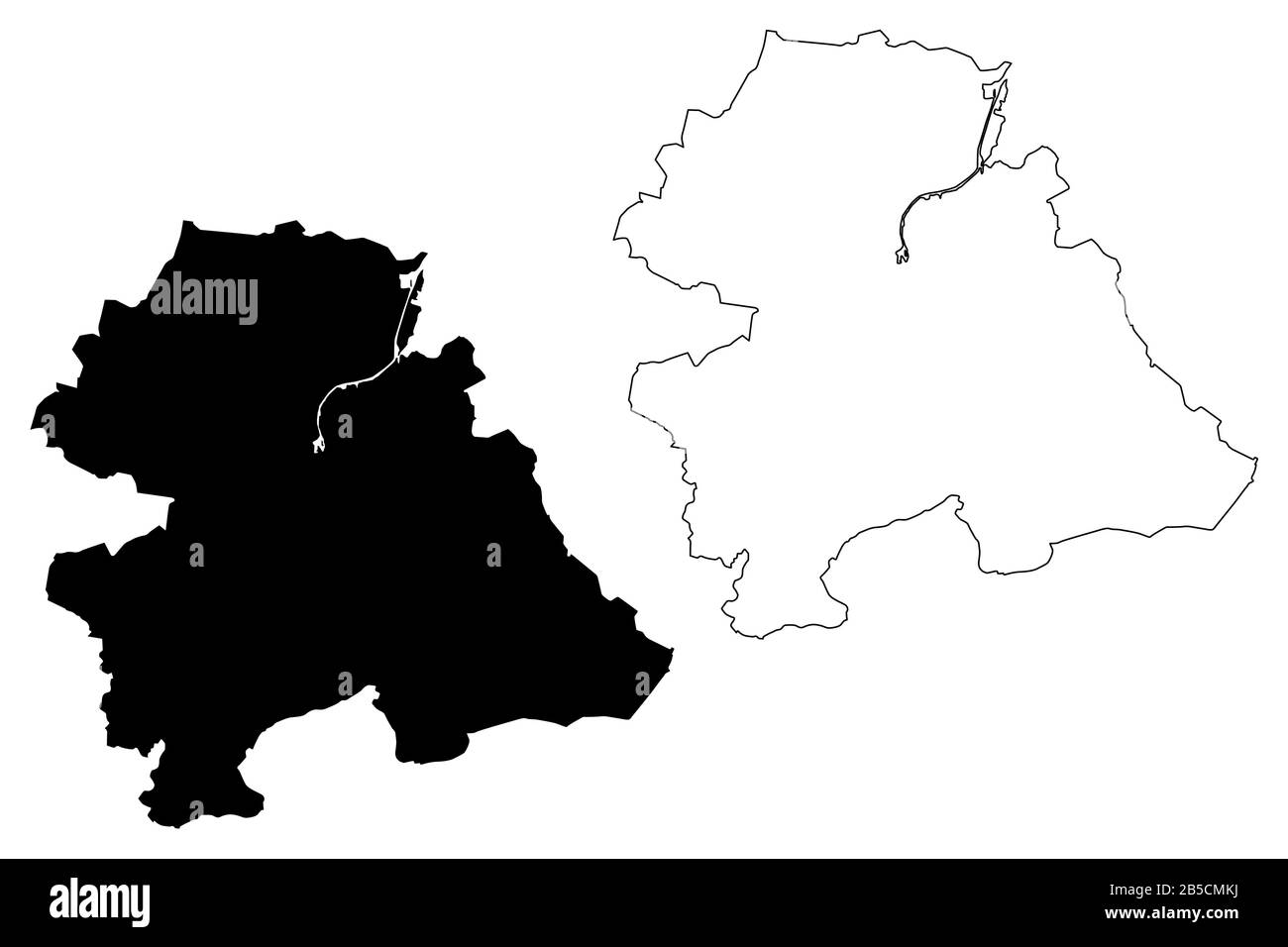 Odense City (Kingdom of Denmark) map vector illustration, scribble ...