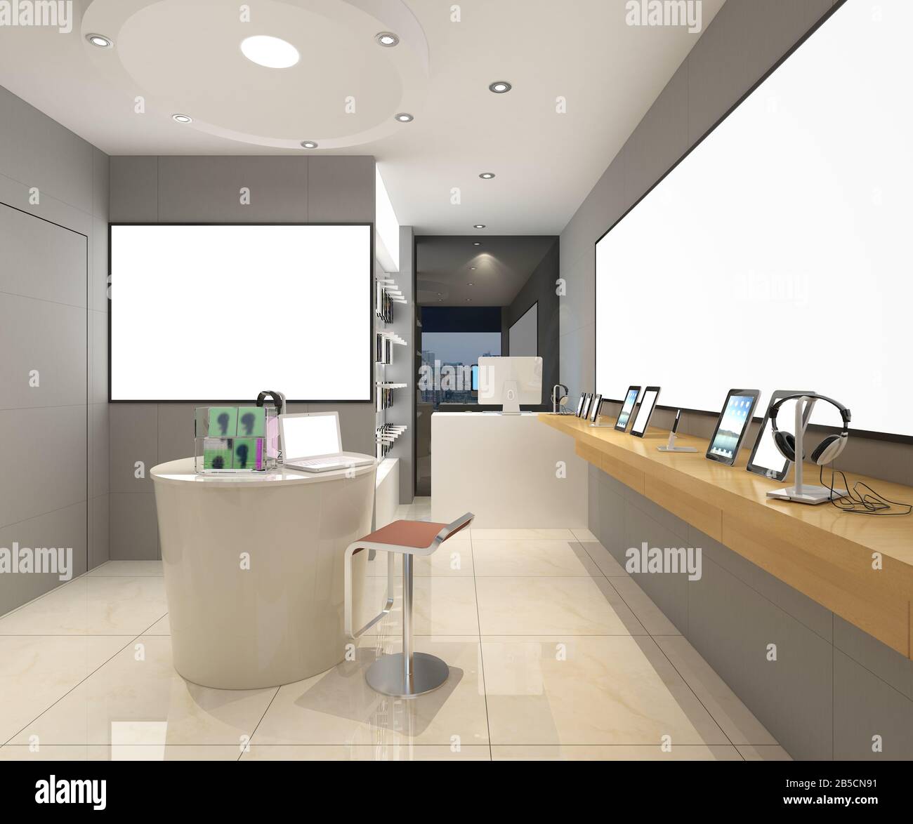 3d render of technology shop Stock Photo - Alamy