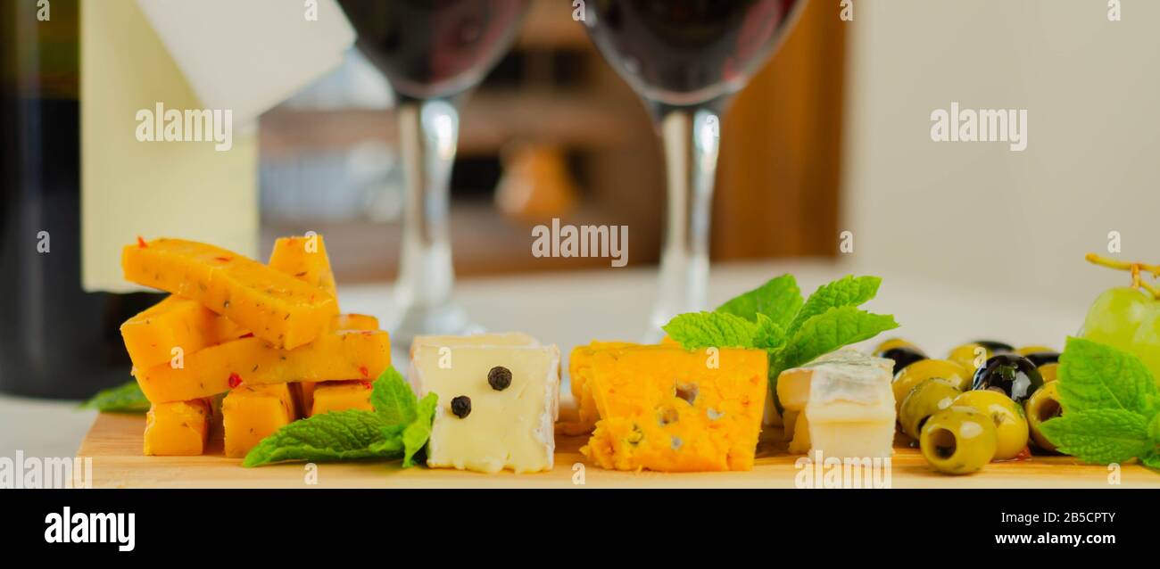 British hand-made and selected cheeses from local farms served on a ...