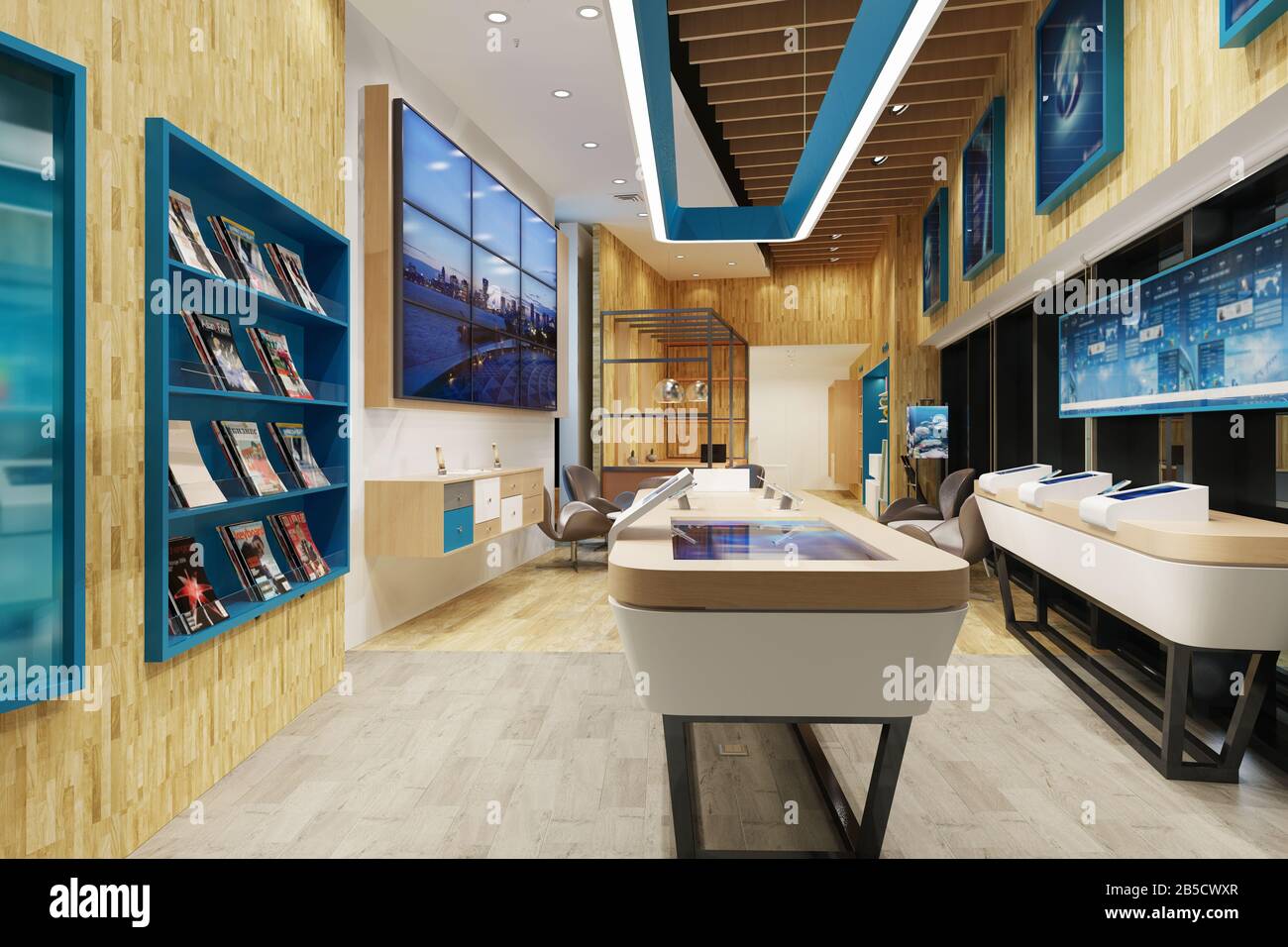 3d render of technology shop Stock Photo - Alamy