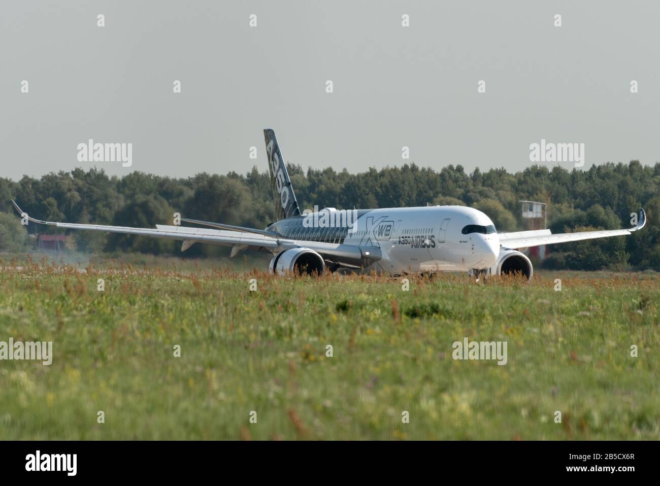 August 30, 2019. Zhukovsky, Russia. long-range wide-body twin-engine ...