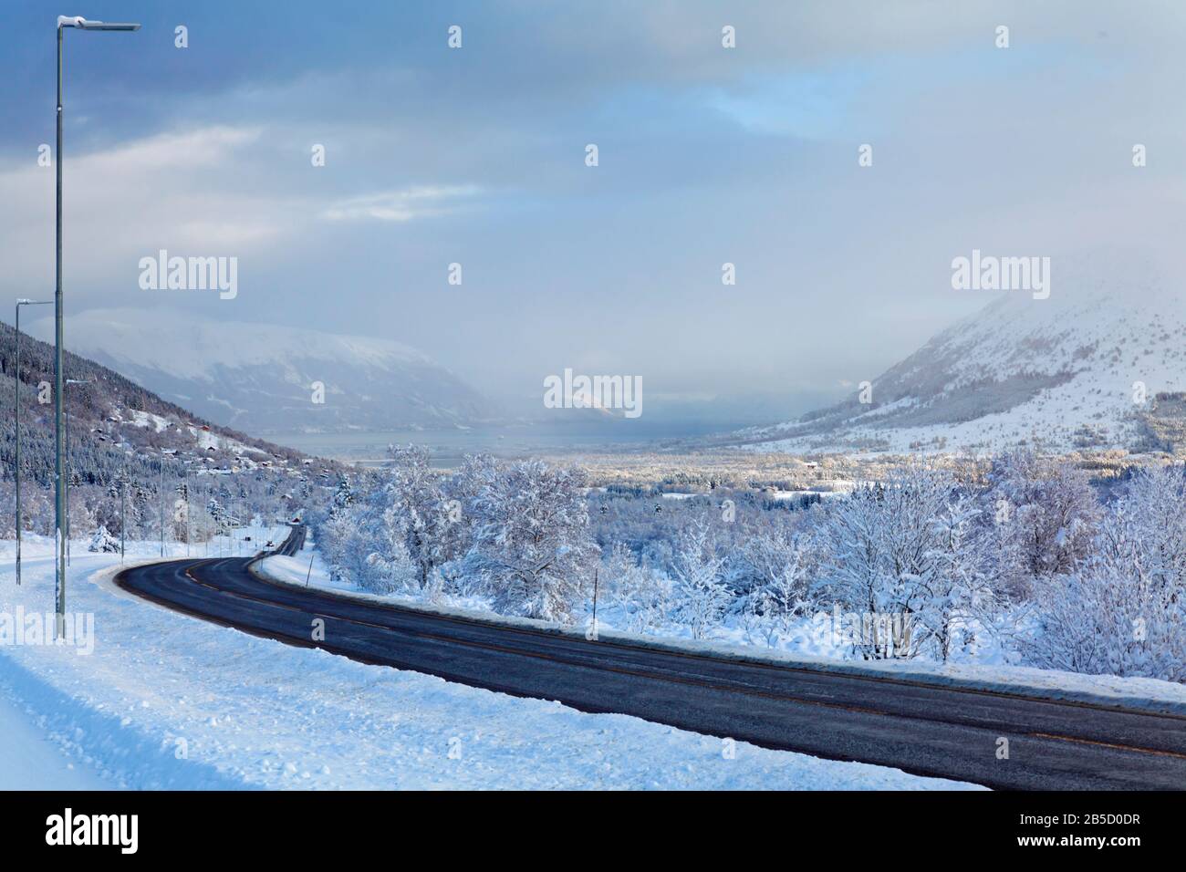 The town of Hareid, Norway in wintertime Stock Photo - Alamy