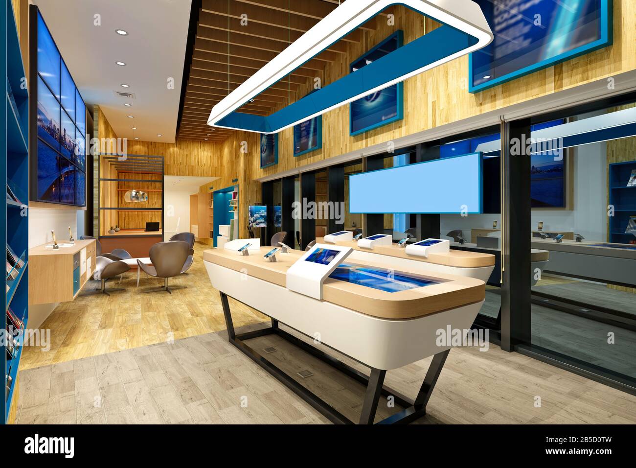 3d render of technology shop Stock Photo - Alamy