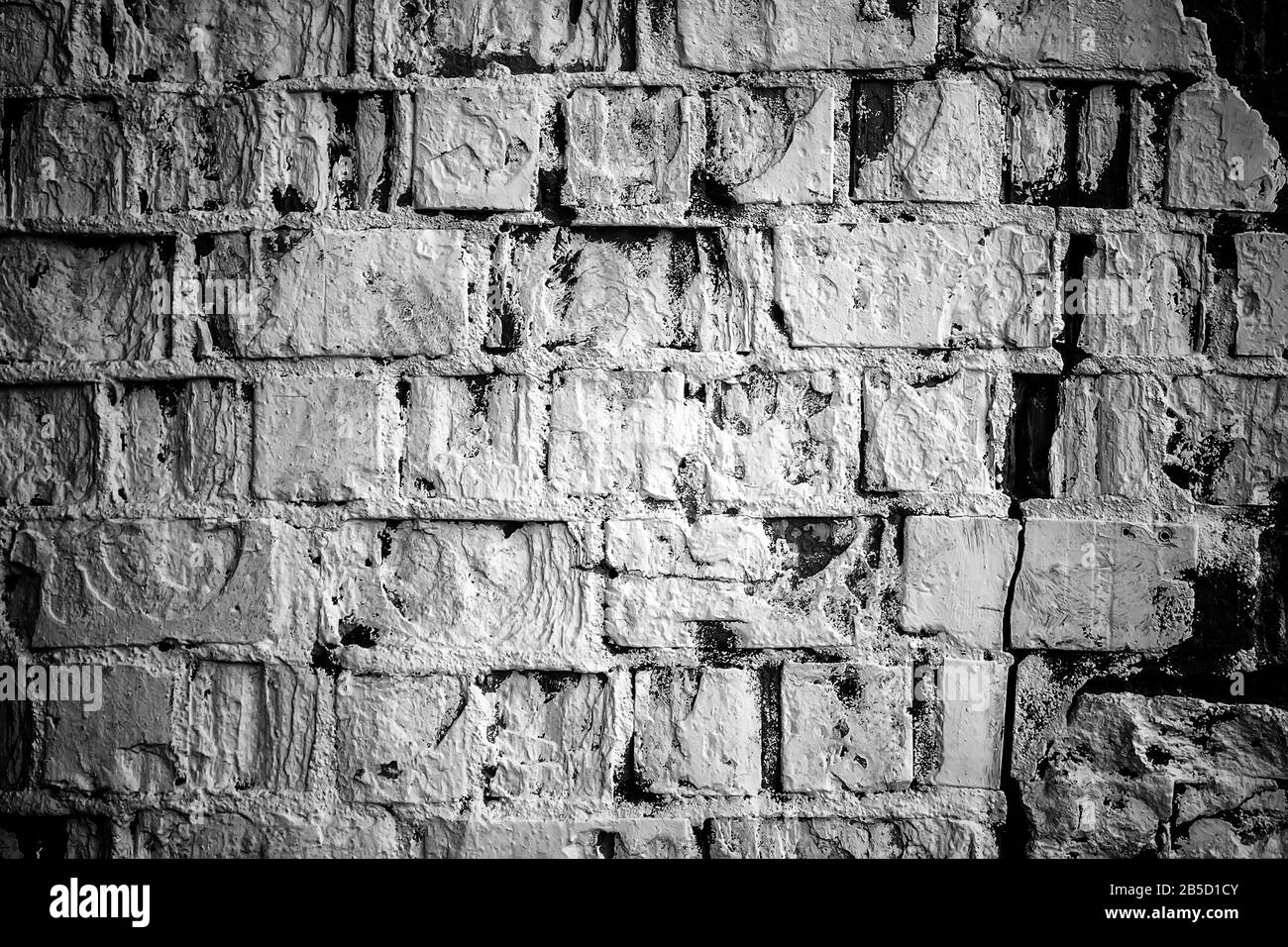 Broken wall in urban street, construction and architecture Stock Photo ...