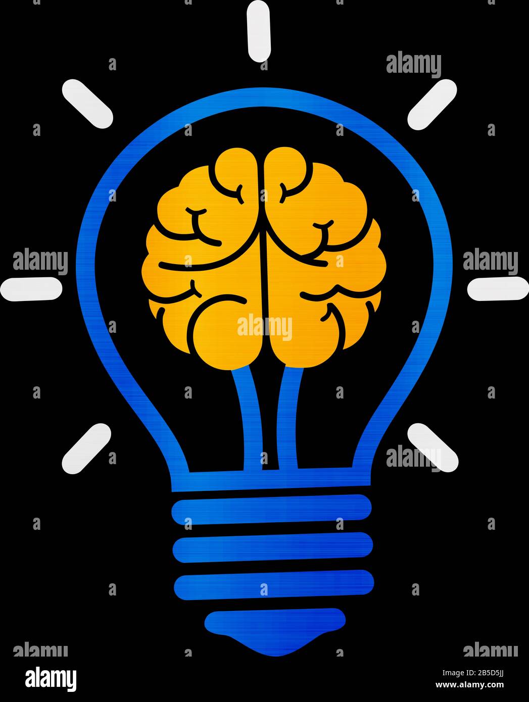 brain mind bulb thinking illustration innovative metallic Stock Photo ...