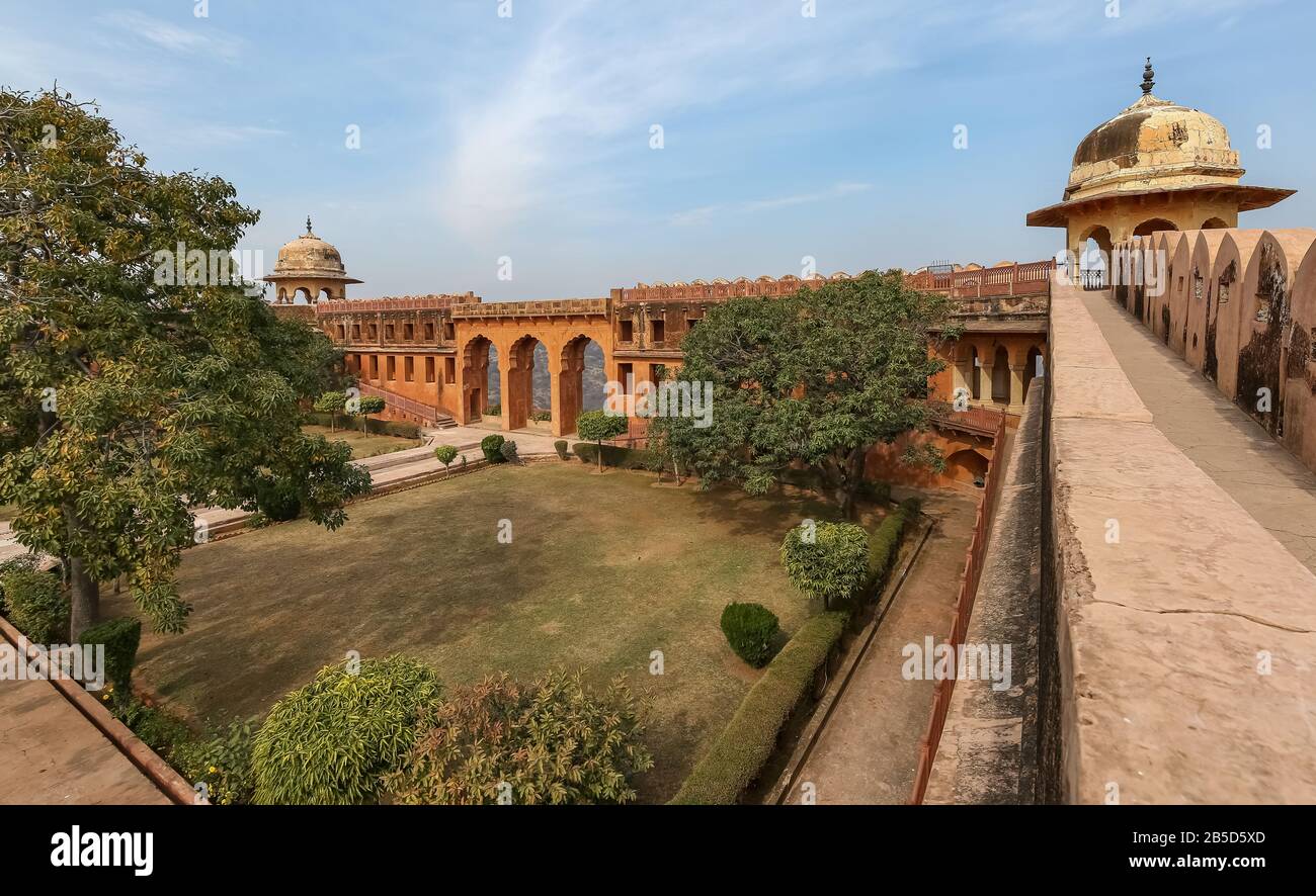 Medieval fort palace compound known as the Jaigarh Fort at Jaipur ...