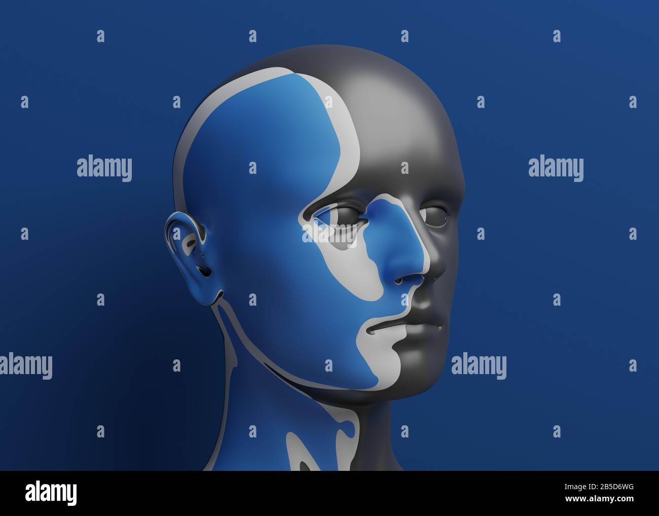 Abstract human head, 3d render, graphic design, artificial intelligence ...