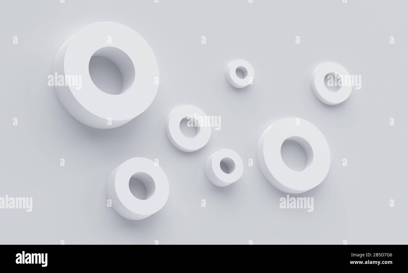 Abstract 3d render, modern background design with circles Stock Photo ...